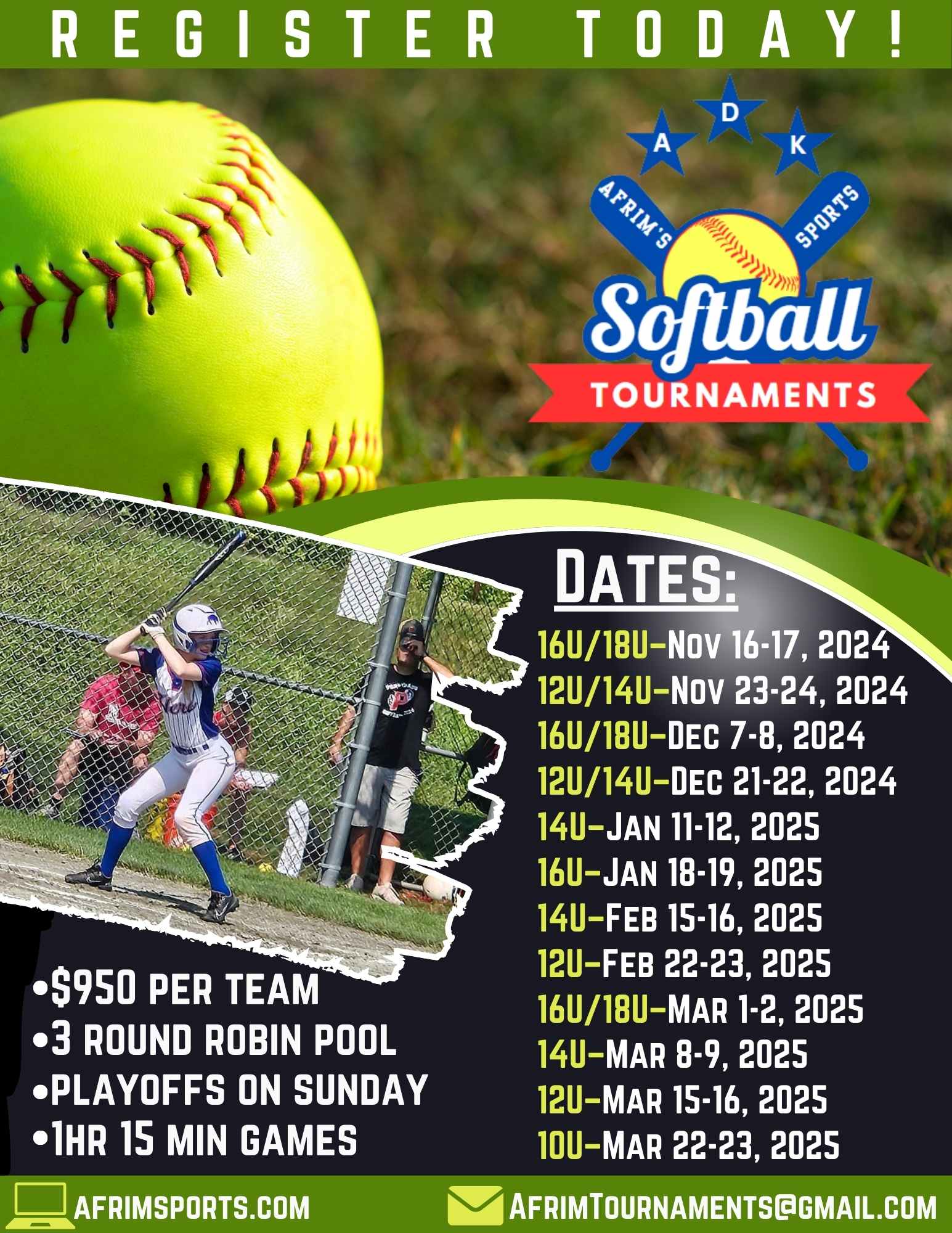 Winter Softball Tournaments – Afrim's Sports